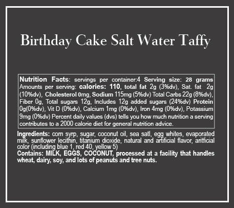 Sweetables | Birthday Cake Salt Water Taffy – Wave & Cactus